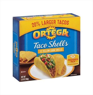 Jual Taco Shells 12 Yellow Corn Taco Shells Ortega | Sayurbox
