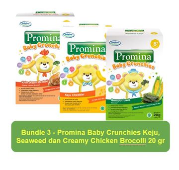 Jual Bundle 3 - Promina Baby Crunchies Keju, Seaweed dan Creamy Chicken ...