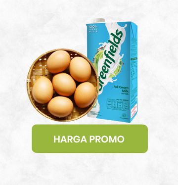 Jual Bundling - Telur Ayam Negeri 10 pcs & Greenfields UHT Full Cream ...