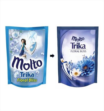 Jual Pelicin & Pewangi Pakaian Trika Floral Bliss Pouch Molto | Sayurbox