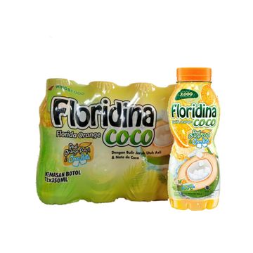 Jual Minuman Kemasan Florida Orange Coco Botol Floridina 1 Kardus ...