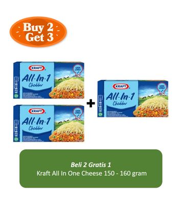 Jual B2G3 - Kraft All In One Cheese 150 - 160 gram | Sayurbox