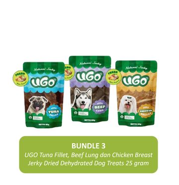 Jual Bundle UGO Tuna Fillet, Beef Lung dan Chicken Breast Jerky Dried ...