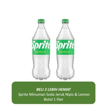 Jual Sprite Minuman Soda Jeruk Nipis & Lemon Botol 1 liter x 2 | Sayurbox