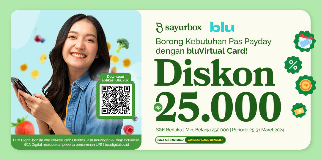 Promo Payday Blu by BCA Digital, Diskon Belanja di Sayurbox! | Sayurbox