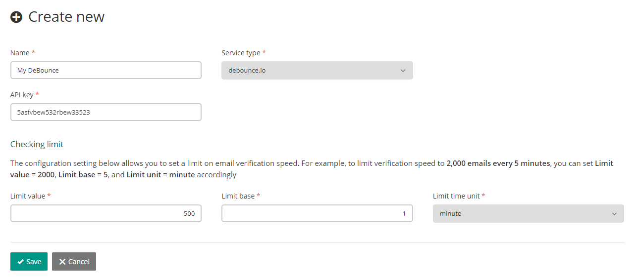 Acelle Mail Email Verification Integration - DeBounce
