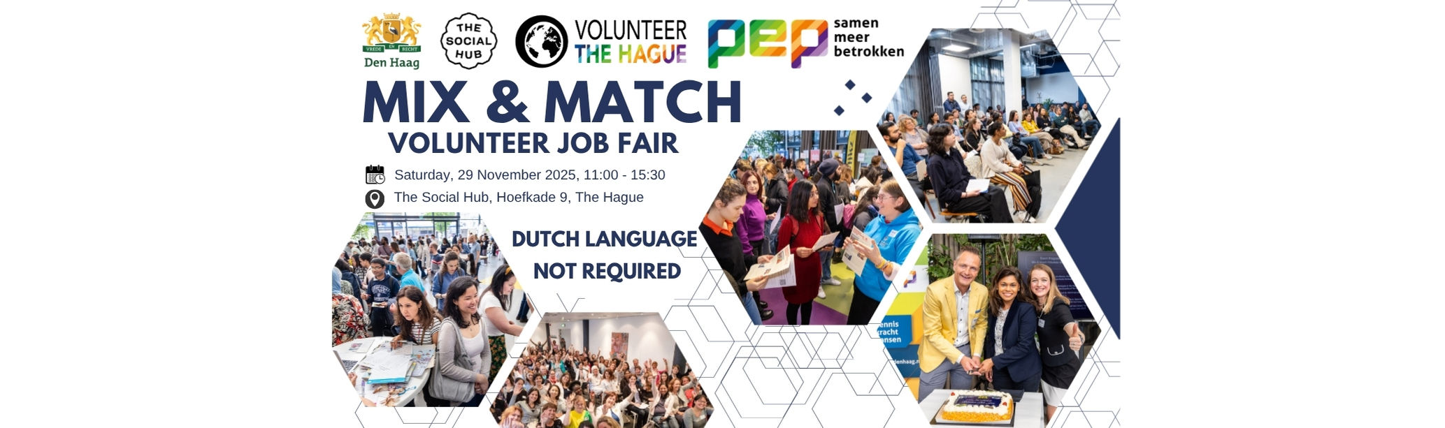 Mix & Match Volunteer Job Fair on November 29, 2025 | Volunteer The Hague