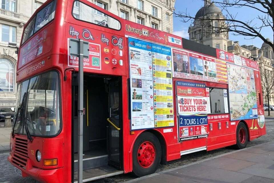 Liverpool City Sights: Red Route Hop-On, Hop-Off Bus Ticket