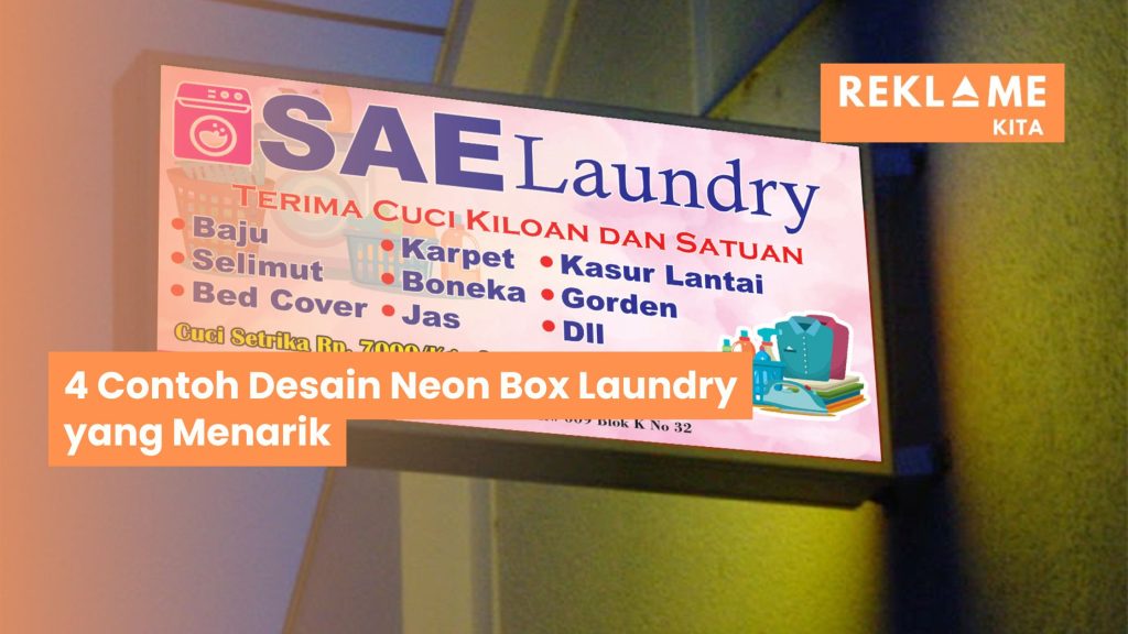 4 Contoh Desain Neon Box Laundry yang Menarik - ReklameKita