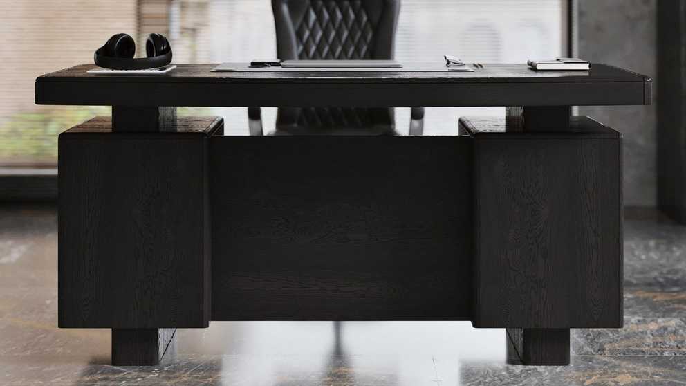 15 Inspirations Black Finish Modern Office Desks