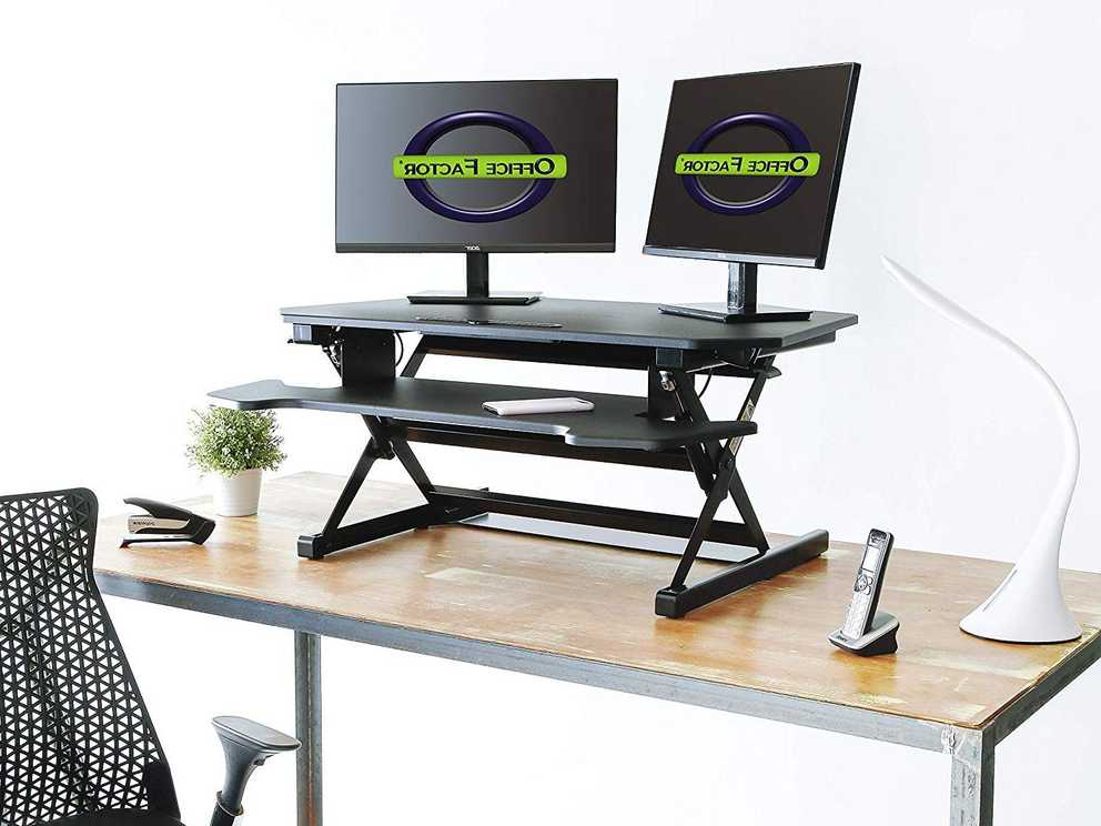 15 Photos Cherry Adjustable Stand-up Desks
