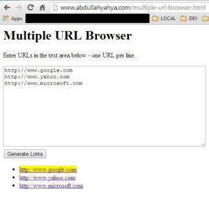 Multiple URL Browser - Abdullah Yahya