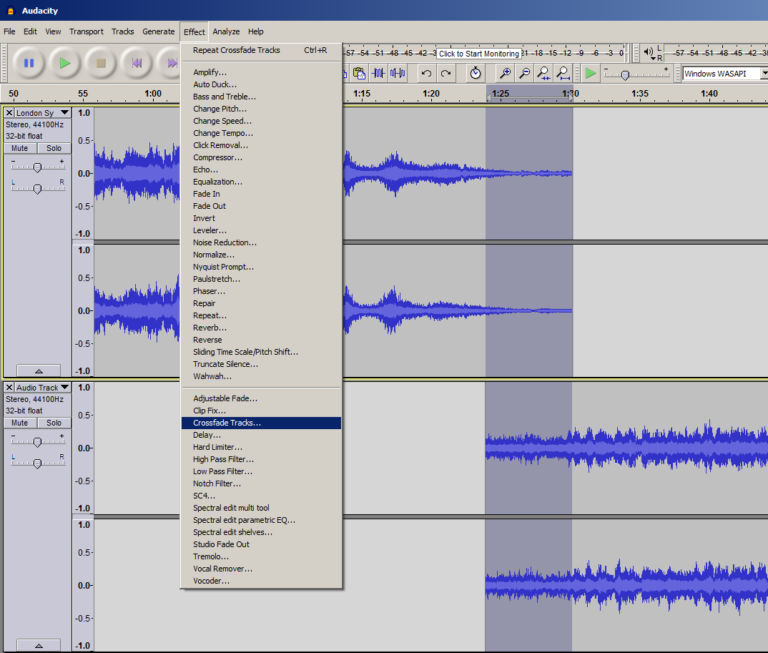 Blend Two Audio Clips Seamlessly Using Audacity - Cross Fade - Abdullah Yahya