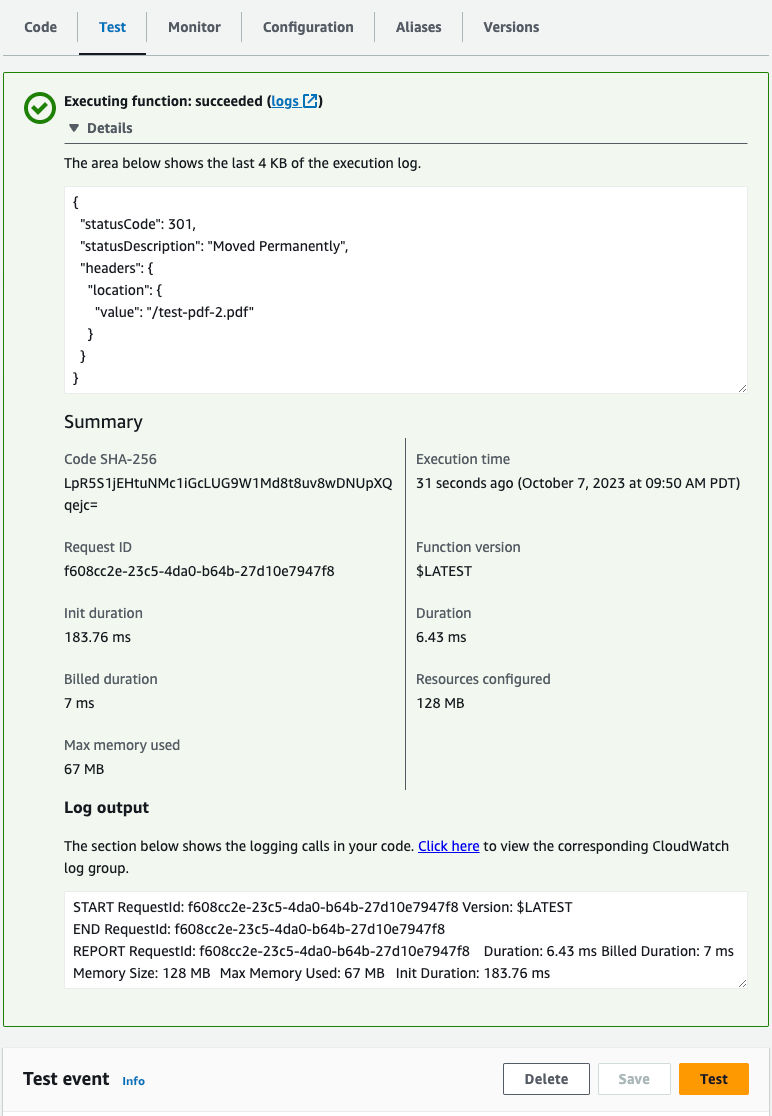 Host Pdfs In Aws Cloudfront Cdn And Enable Redirects Using Cloudfront Functions And Lambda