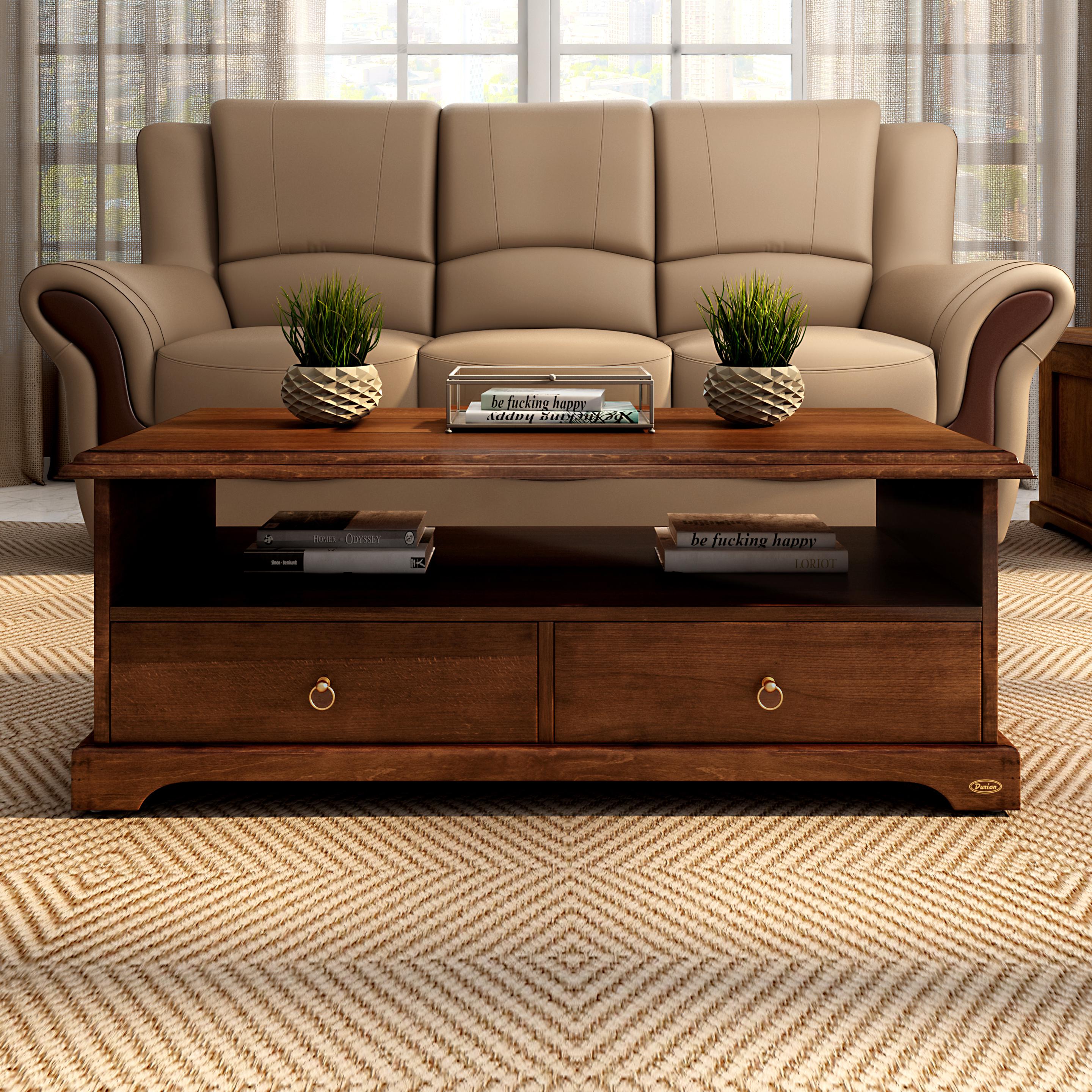 Buy Lewis Brown - Dark Oak Solid Wood Coffee & Center Table Online at ...