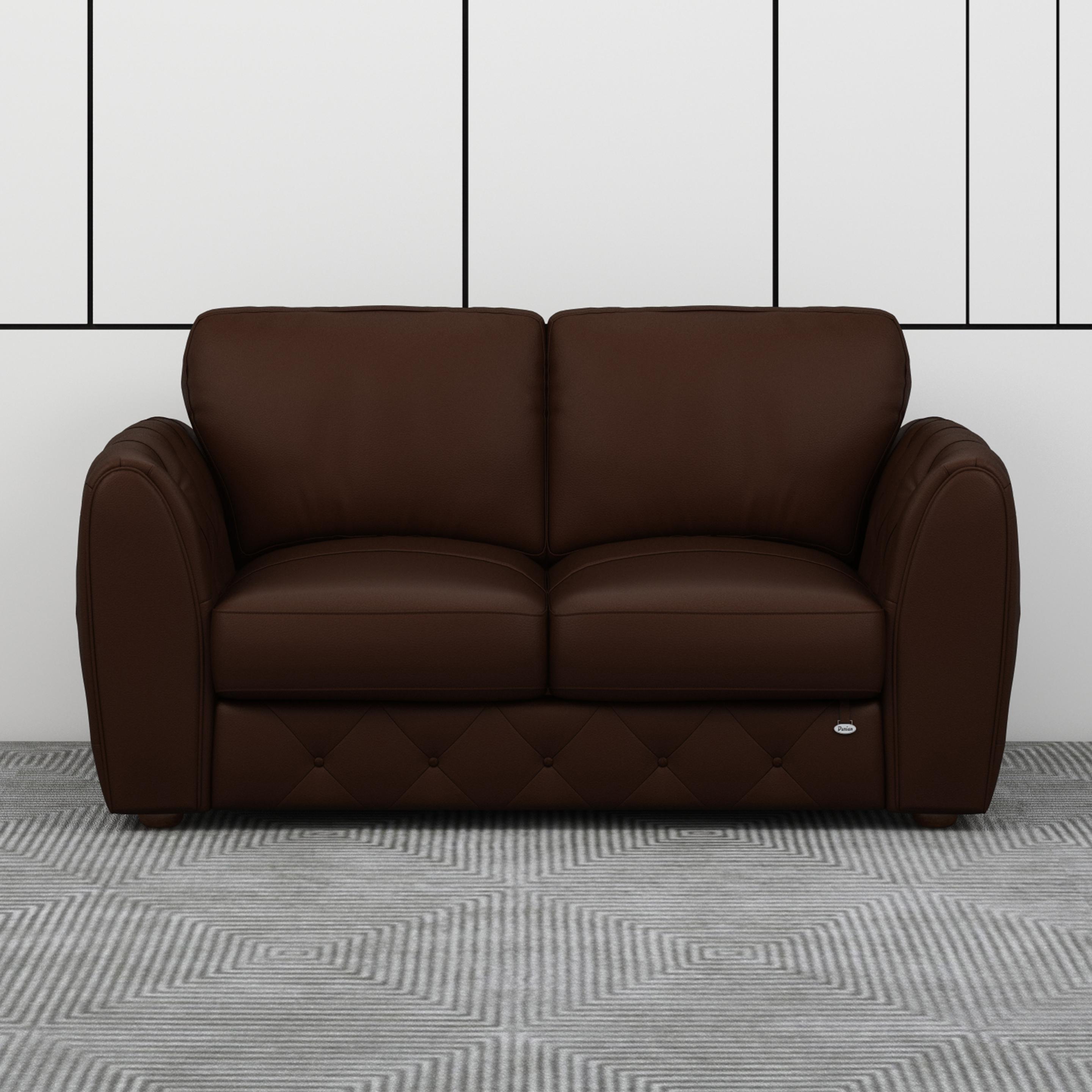 Buy Julian Two Seater Cocoa Brown Leatherette Sofa at Durian