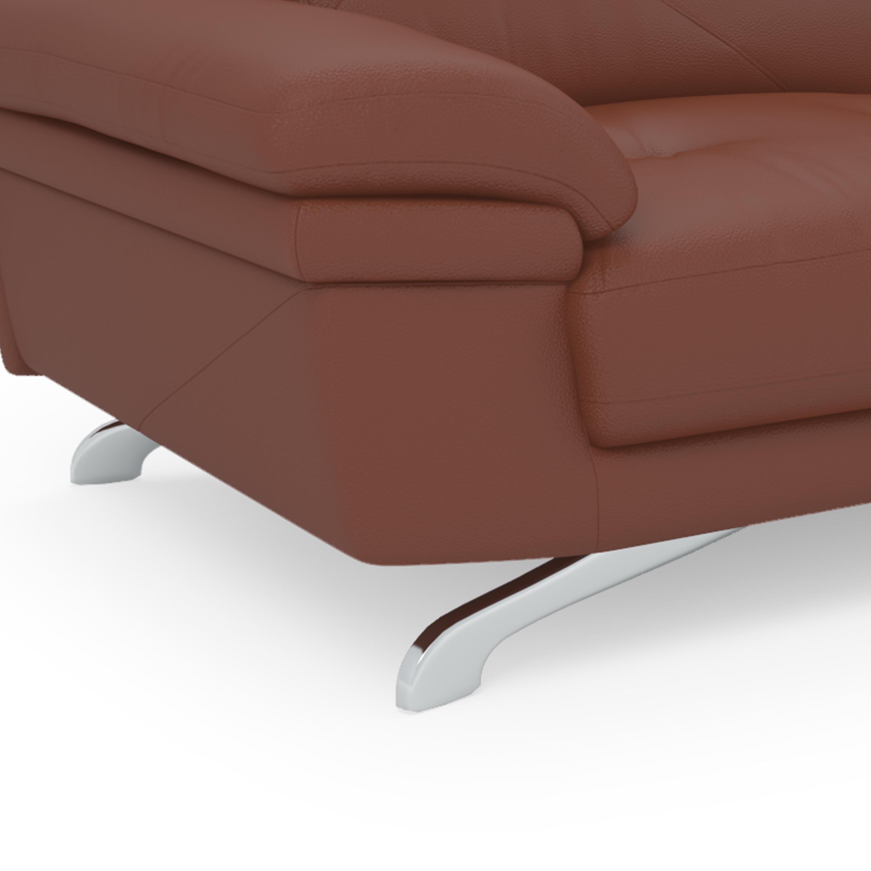 Buy Philly Three Seater Brick Red Leather Sofa Online at Durian