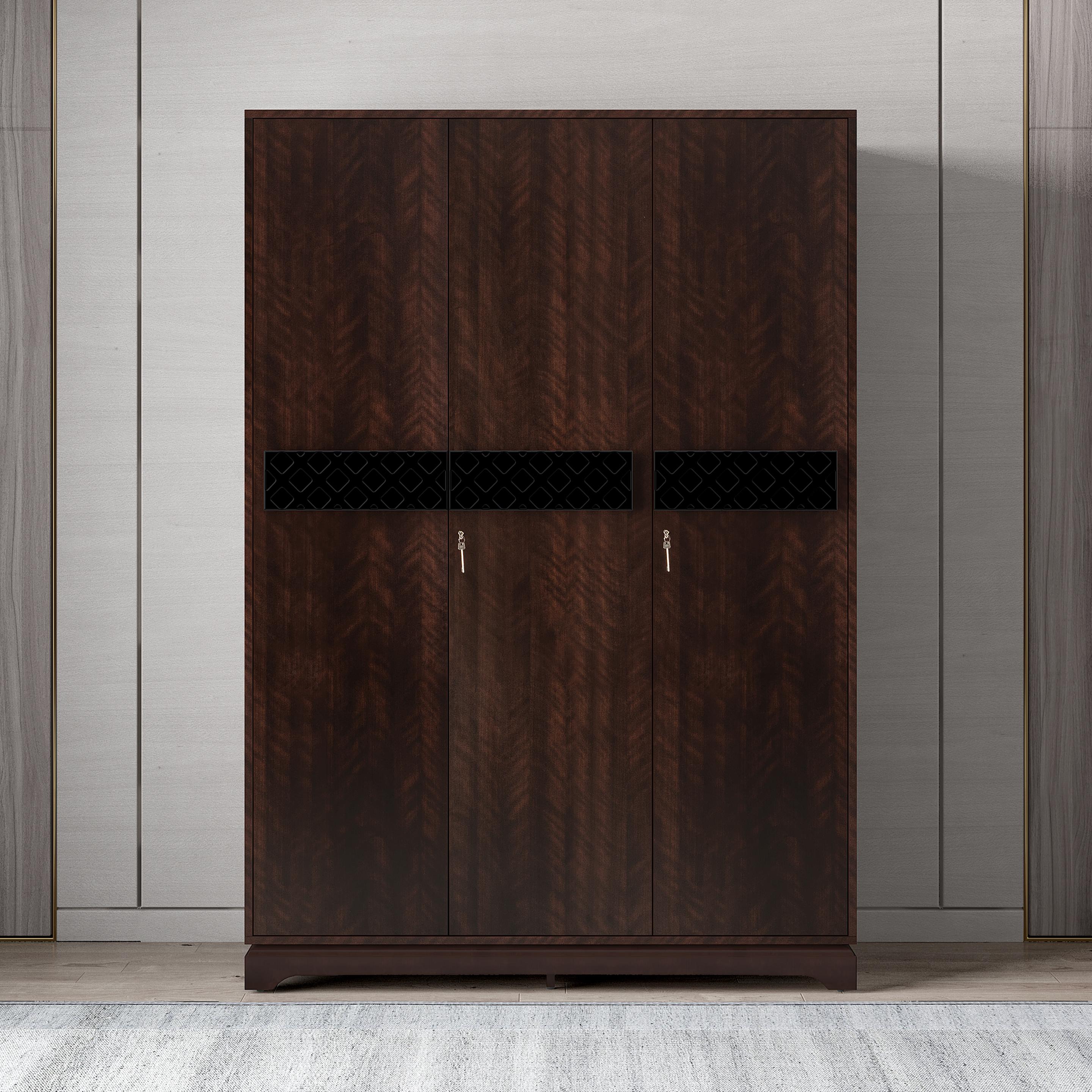Buy Madeline Omaha Cherry Brown 3 Door Wardrobe Online At Durian