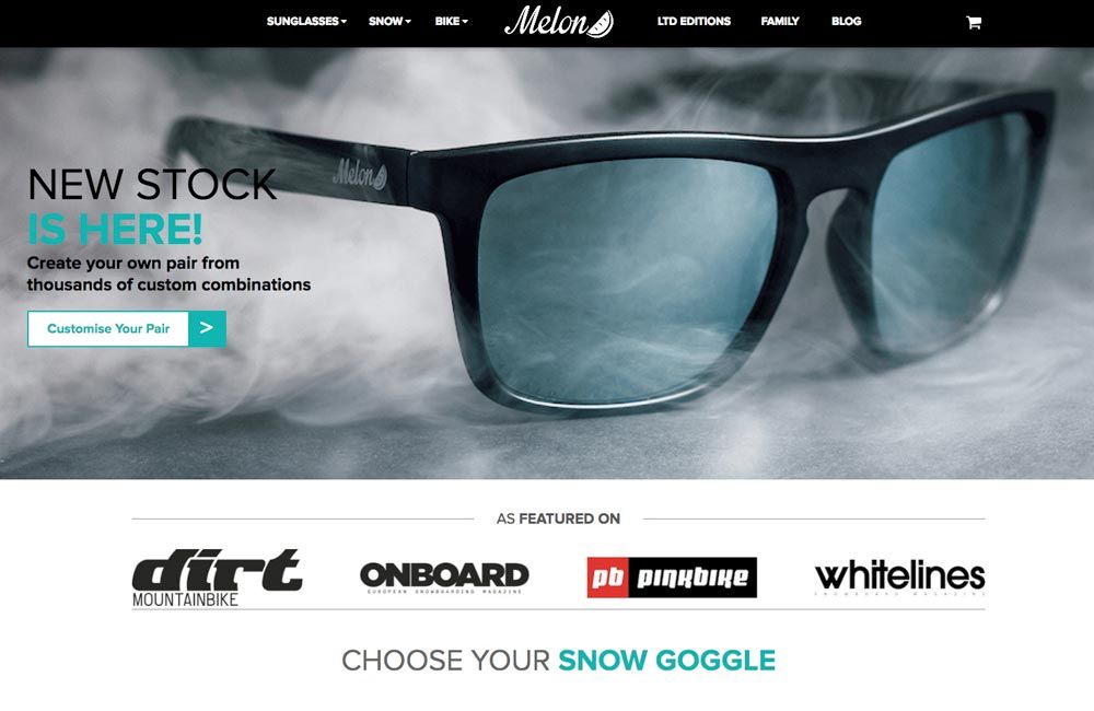 Melon Optics Ecommerce For Custom Eyewear Factory Pattern
