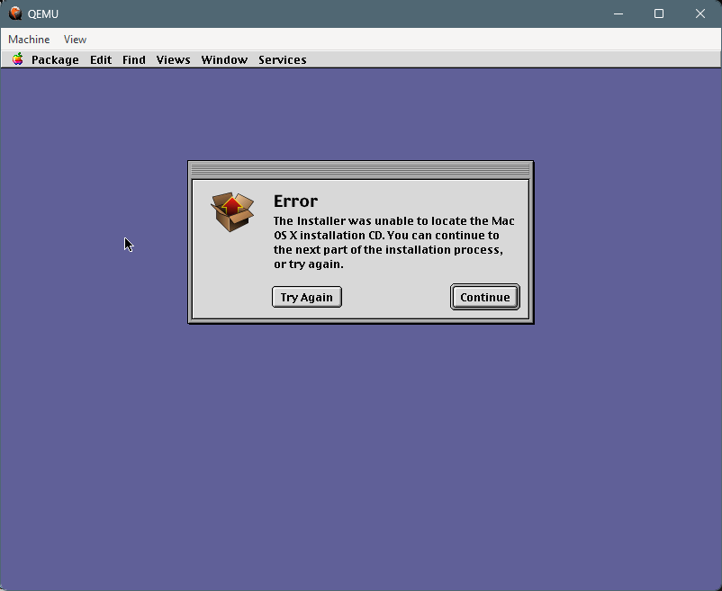 Mac OS X DP1 Installation Error - E-Maculation