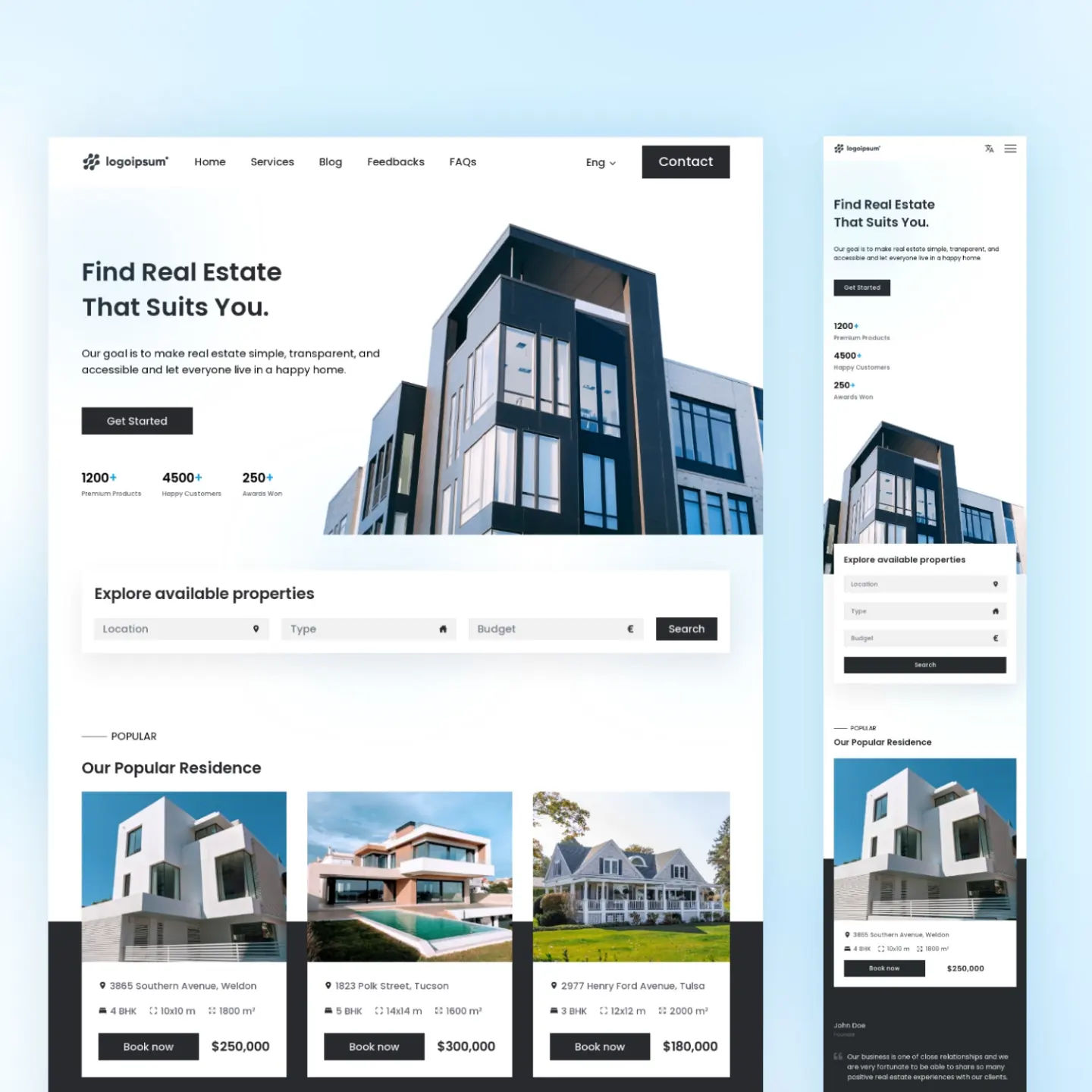 GitHub - EAGLE1309/real-estate-website: This real estate website design project, created using ...
