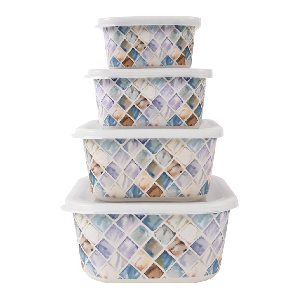 Eco-Friendly Bamboo Fibre Storage Containers - Set of 4