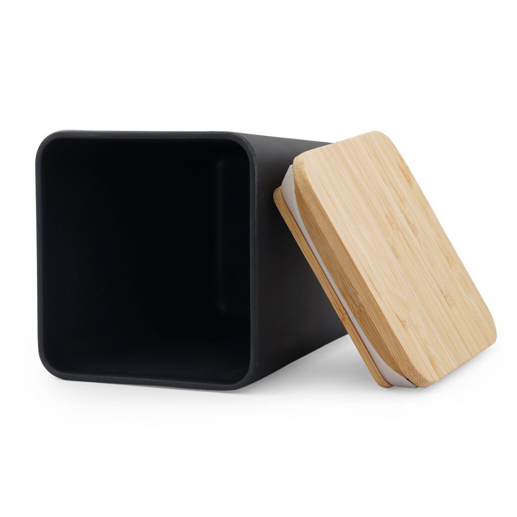 Eco-Friendly Bamboo Fibre Canister & Storage Container (Black)