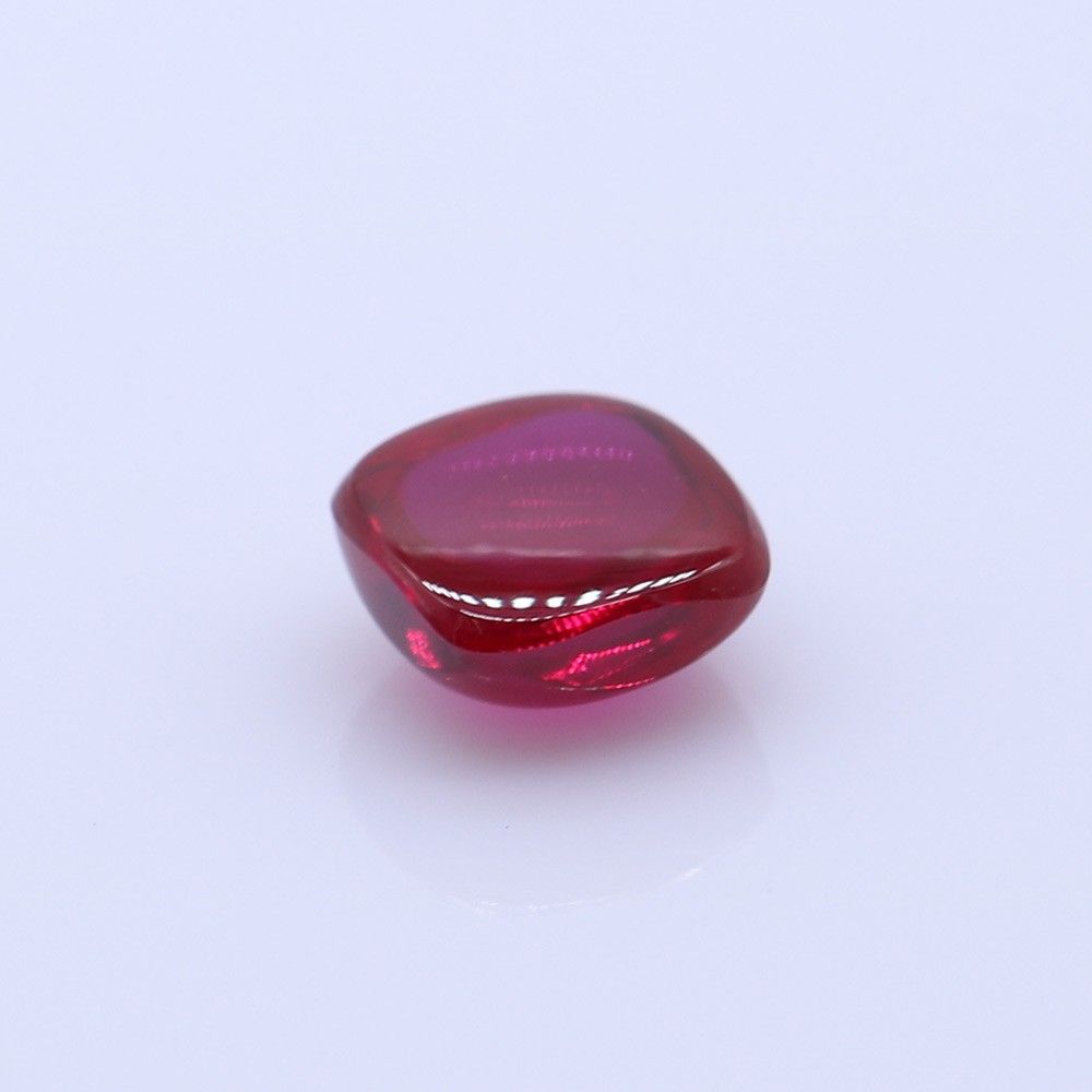 Certified Ruby (Synthetic) Cushion Cabochon Gemstone | My Earth Stone