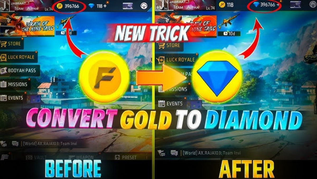 Free Fire Gold को Diamond में बदलने का सच जानें!