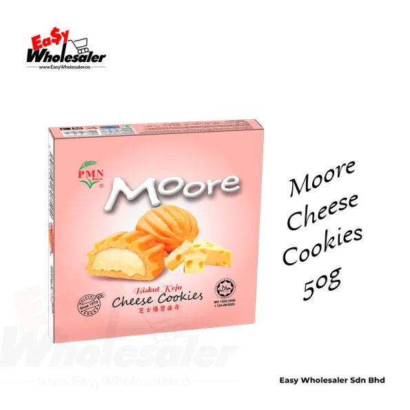 PMN Moore Cheese Cookies 50g - Easy Wholesaler Sdn Bhd