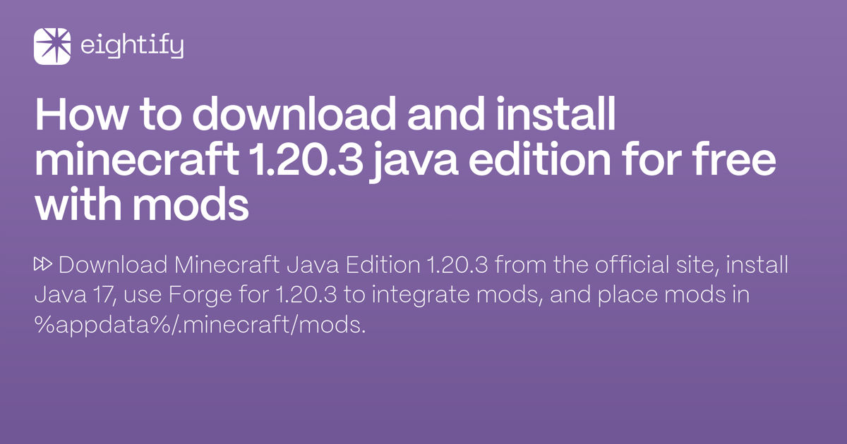 How to download and install Minecraft 1.20.3 Java edition for free with ...