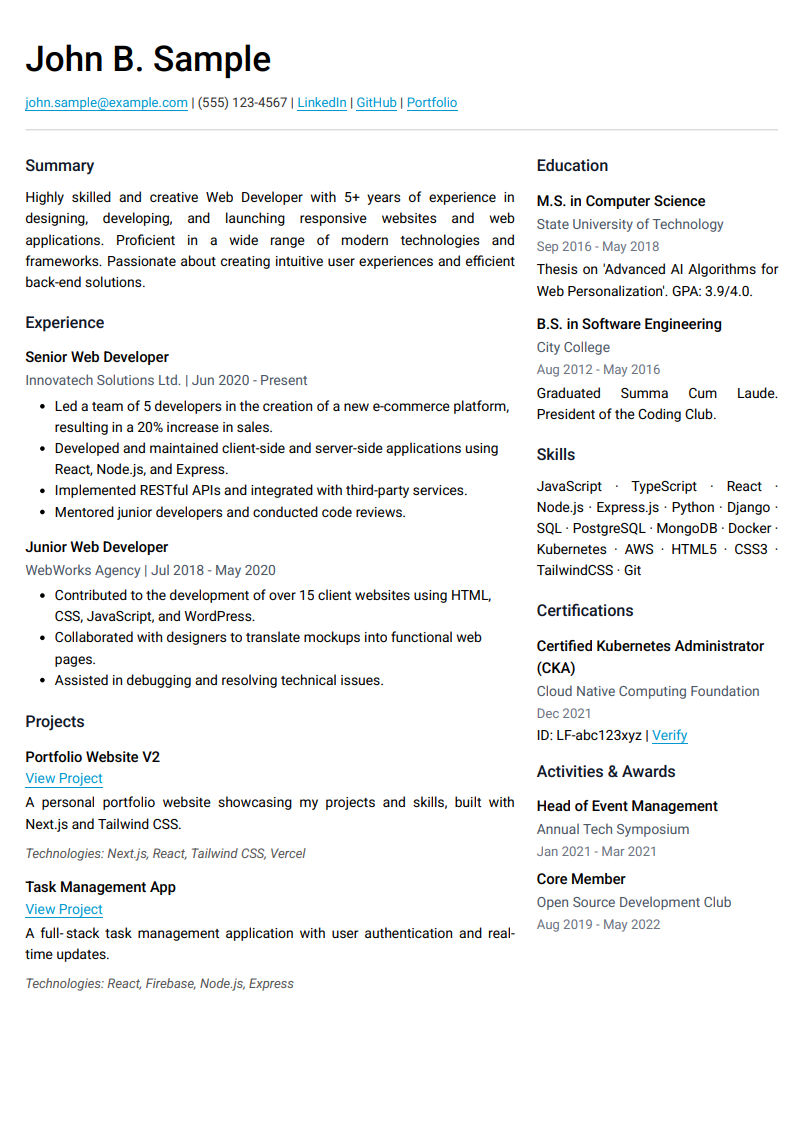 MakeItResume: Free ATS-Friendly Resume Builder