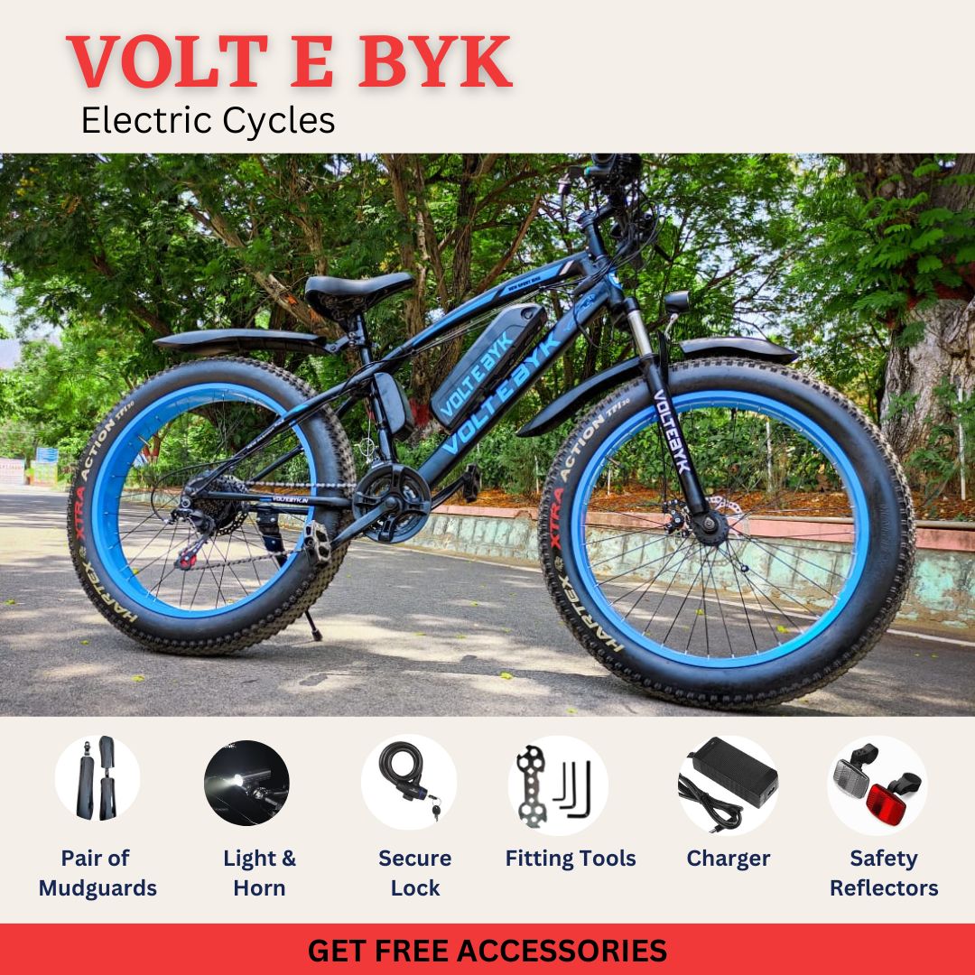 Turbo Electric fatbike with high speed & long range battery