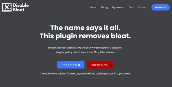 Disable Bloat For Wordpress And Woocommerce