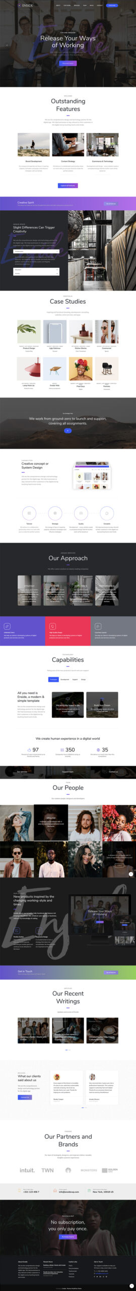 Enside - Multipurpose Onepage Landing Page WordPress Theme Enside - Multipurpose Onepage Landing Page WordPress Theme