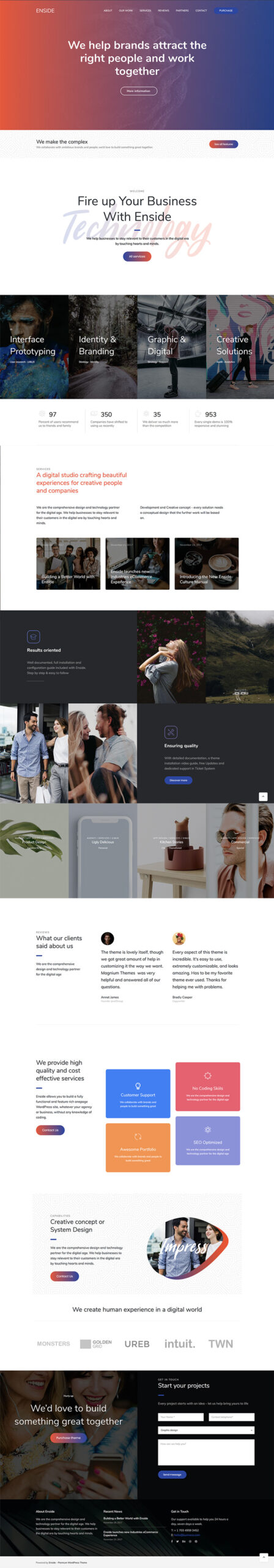 Enside - Multipurpose Onepage Landing Page WordPress Theme Enside - Multipurpose Onepage Landing Page WordPress Theme