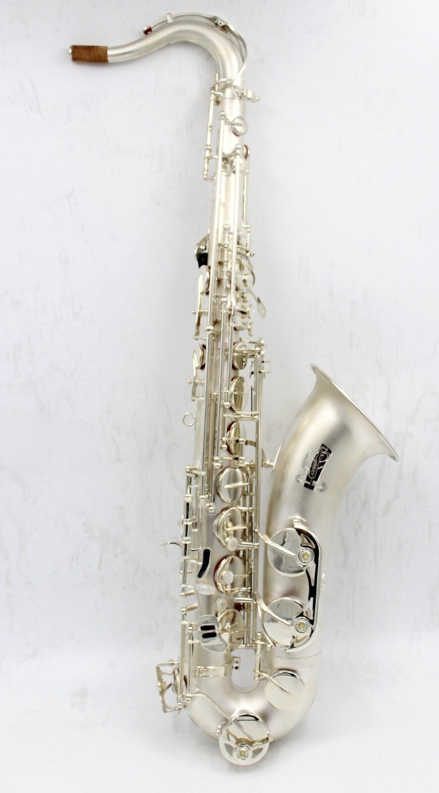 New B flat Eastern Music satin silver plated tenor saxophone tenor sax ...