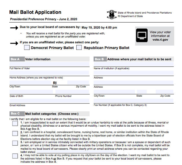 Primary mail ballot applications due Tuesday