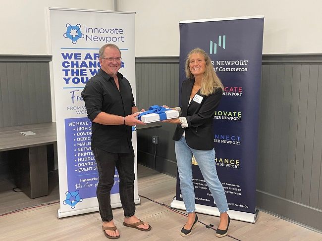 Ian Estaphan-Owen of Jaia Robotics wins Innovate Newport Quick Pitch