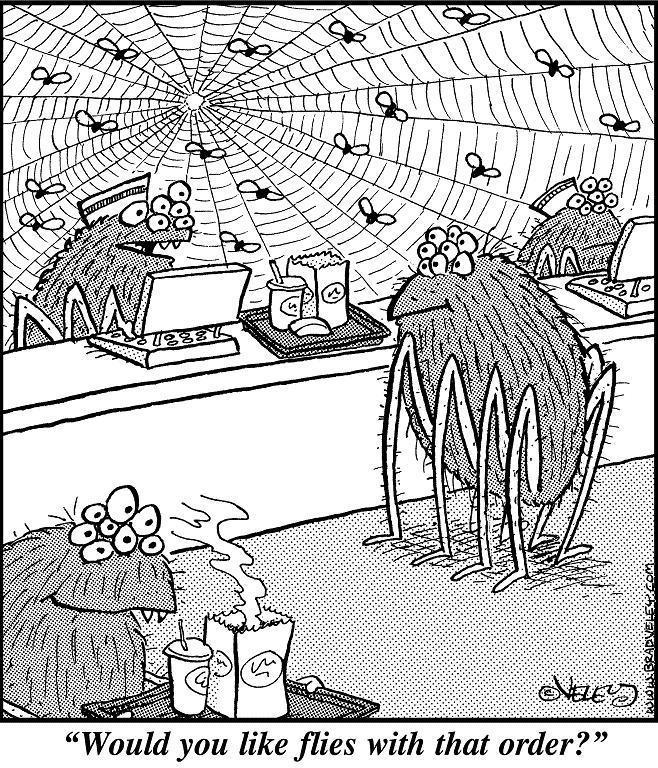 Editorial Cartoon: Flies with that?