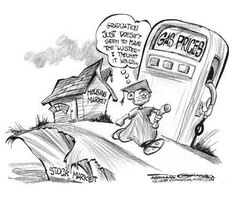 Editorial Cartoon: Sad Grad