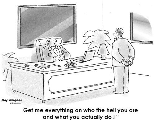 Editorial Cartoon: Who are you and what do you do?