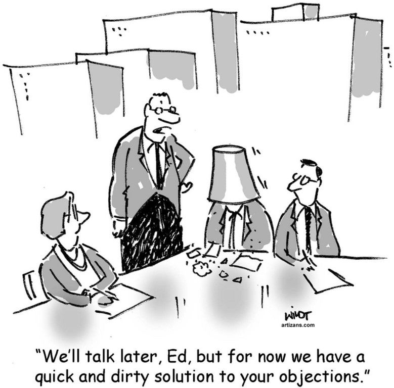 Editorial Cartoon: Solution to objections