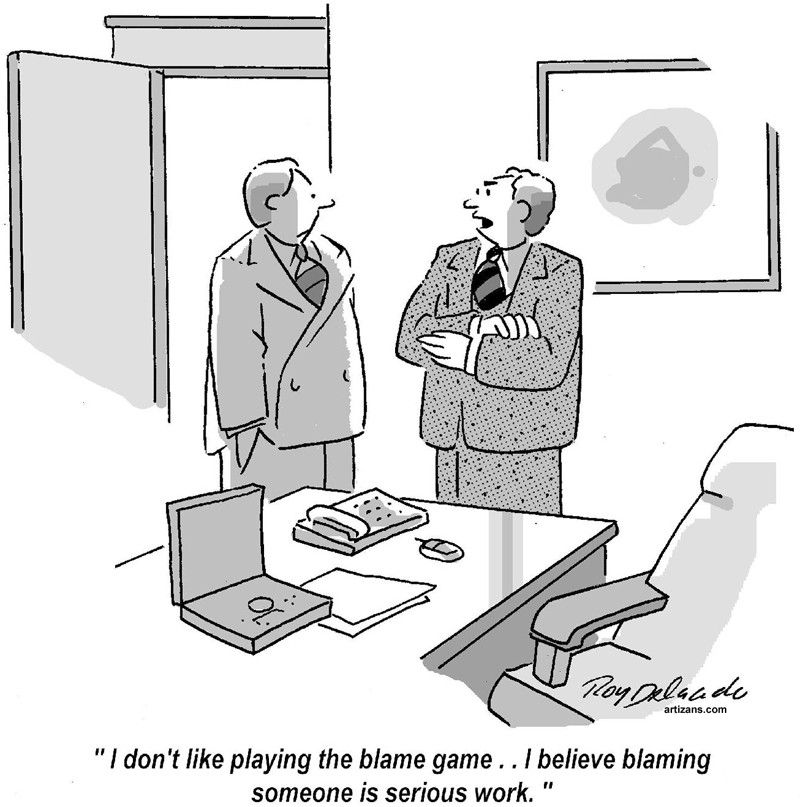 Editorial Cartoon: The blame game