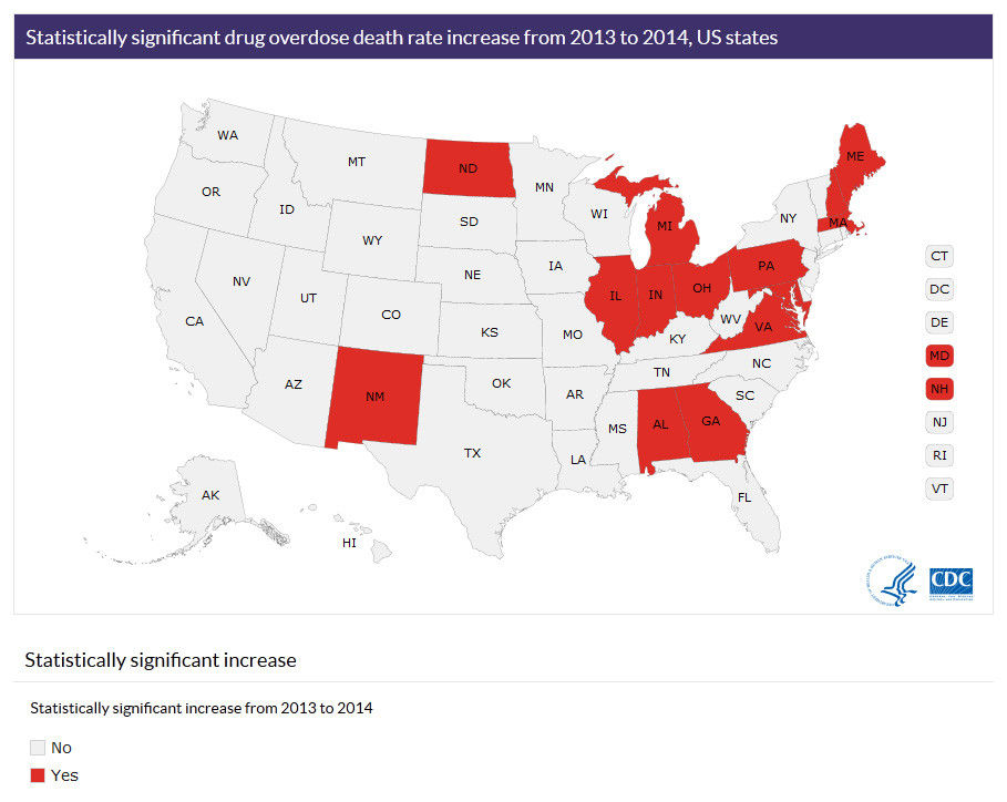 CDC: Drug overdoses took 247 lives in R.I. in 2014, 6th worst in U.S.