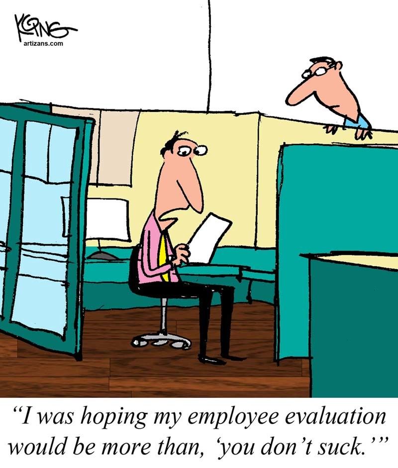Editorial Cartoon: Employee evaluation