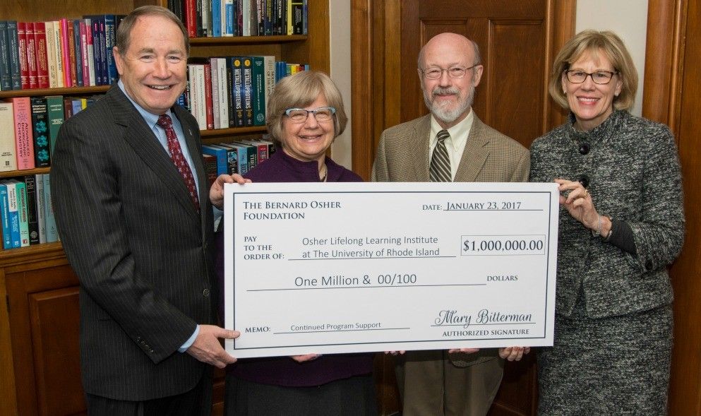 URI receives second $1M gift from Bernard Osher Foundation