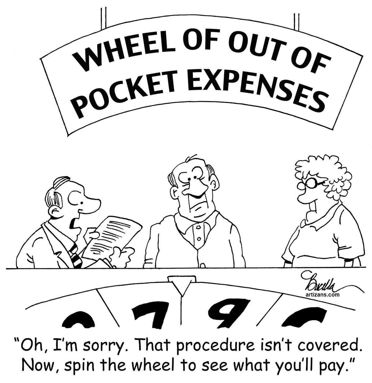 Cartoon: Wheel of expenses