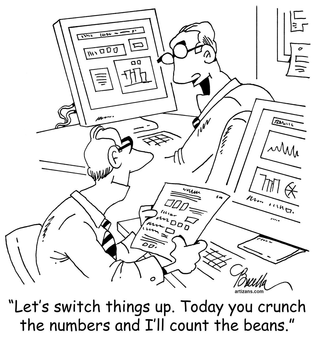 Cartoon: Number crunchers