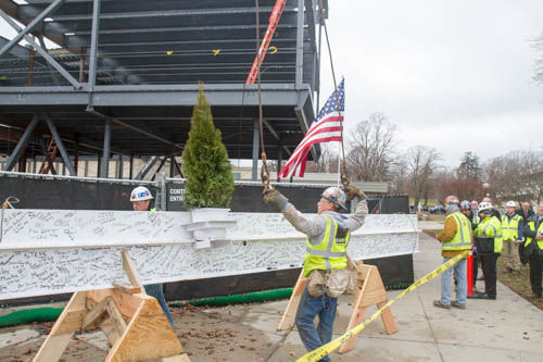 RWU ‘tops off’ work on new School of Engineering building